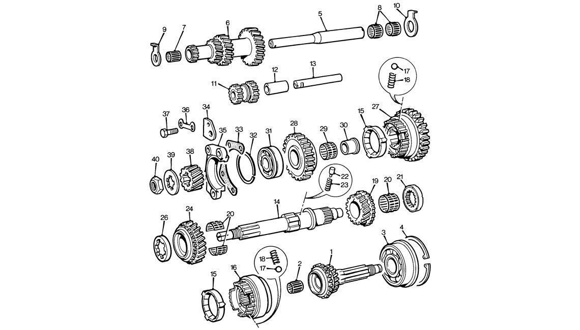 Selector - Gears, Shafts & Bearings Mini Sport